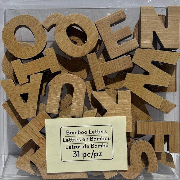 Michaels | Other | Bamboo Wood Wooden Alphabet Letters For Craft ...